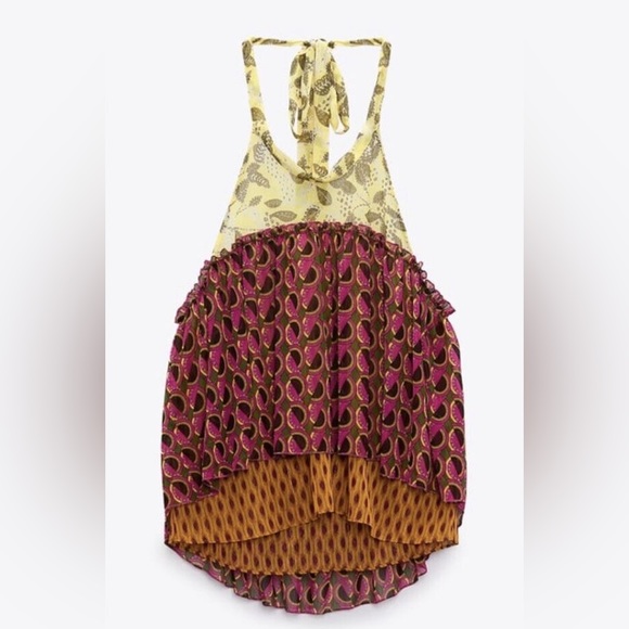 Zara | Tops | Zara Boho Backless Halter Top | Poshmark